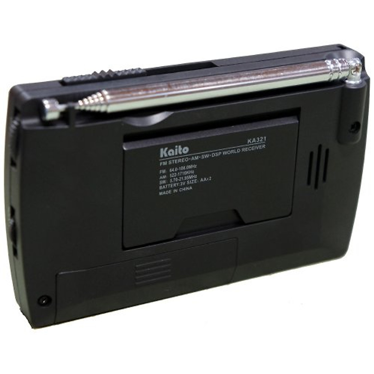 Kaito KA321 Pocket-Size 10-Band AM/FM Shortwave Radio with DSP (Digital Signal Processing), Black