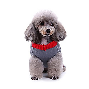 Ornaous Cute Dog Cat Ugly Christmas Sweater, Pet Xmas Elf Knitted Sweater Warm Clothes for Holiday （XXL Size）