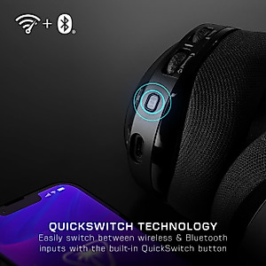 Turtle Beach Stealth 600 Wireless Multiplatform Amplified Gaming Headset for PC, PS5, PS4, & Mobile – Bluetooth, 80-Hr Battery, Noise-Cancelling Flip-to-Mute Mic, Waves 3D Audio –Black