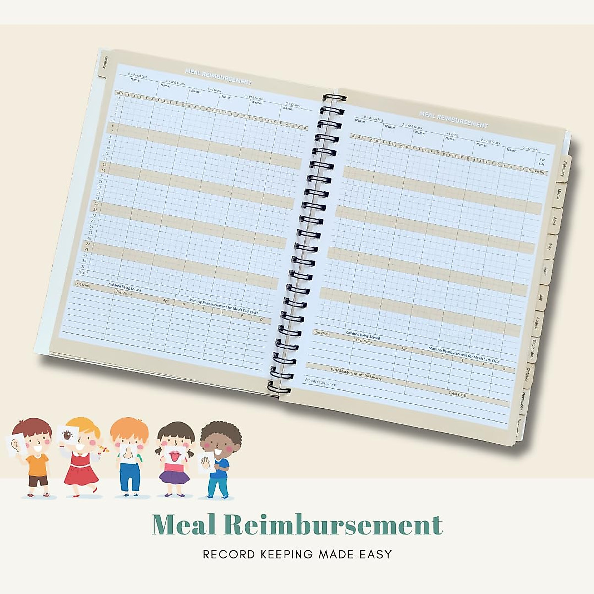 Daycare Provider Monthly Planner & Calendar: 8.5 x 11, INCLUDING Attendance Sheets w/Signature Columns And Much More
