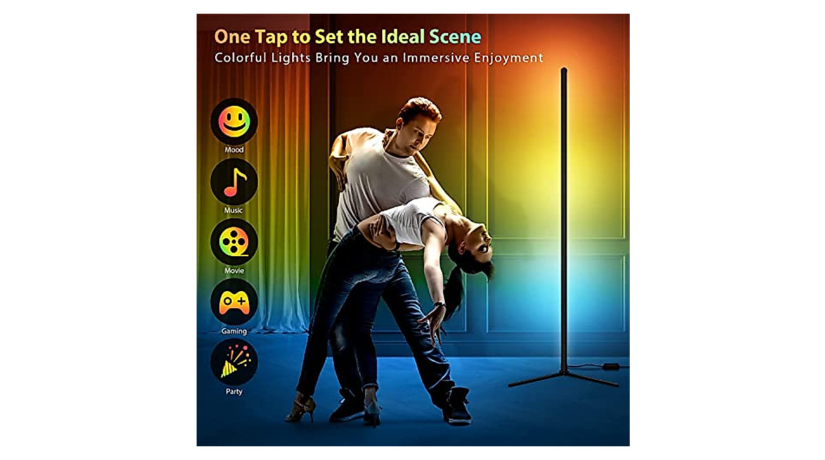 Smart RGB Corner Floor Lamp - Mood Lighting & Control