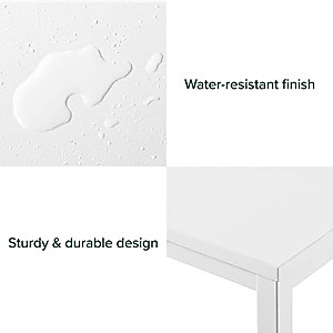 ZINUS Jennifer 55 Inch White Frame Desk / Computer Workstation / Office Desk / Easy Assembly, White