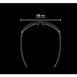 TOROE Eyewear FIELD Wrap Around Sport Sunglasses With Polycarbonate Polarized Lenses, Lightweight TR90 Frame (Matte Black | White Emblem, Black (C4))