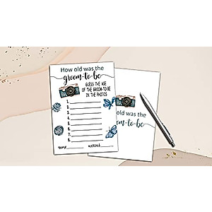 Bridal Shower Games - How Old Was The Groom-To-Be Card Game - Wedding Shower Games - Groomsman Party Supplies Decorations - Bachelor/Engagement Party Favor(01)