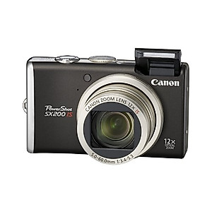 Canon PowerShot SX200IS 12 MP Digital Camera with 12x Wide Angle Optical Image Stabilized Zoom and 3.0-inch LCD (Black)