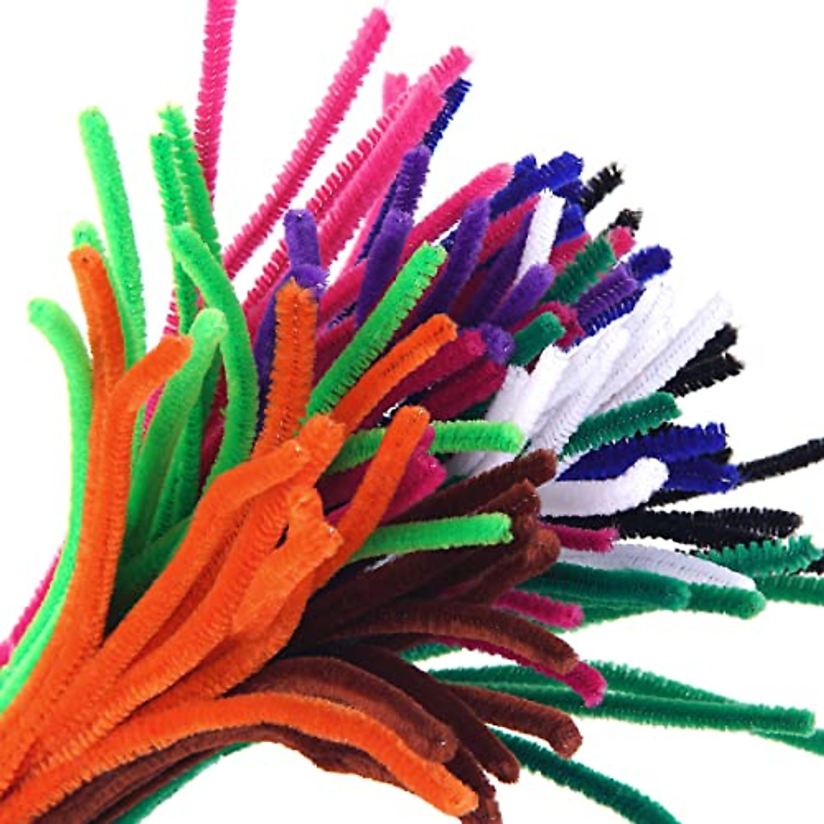 Cuttte Pipe Cleaners Craft Supplies - 100pcs 10 Colors Pipecleaners Craft Kids DIY Art Supplies, Pipe Cleaner Chenille Stems, Multi-Color Pipe Cleaners Bulk (6 mm x 12 inch)