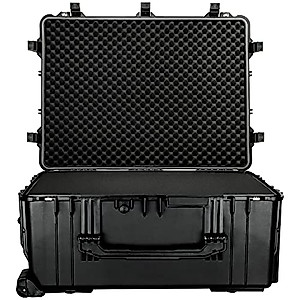 Eylar XXL 31.5" Protective Gear Roller Case Water and Shock Resistant w/Foam (Black)