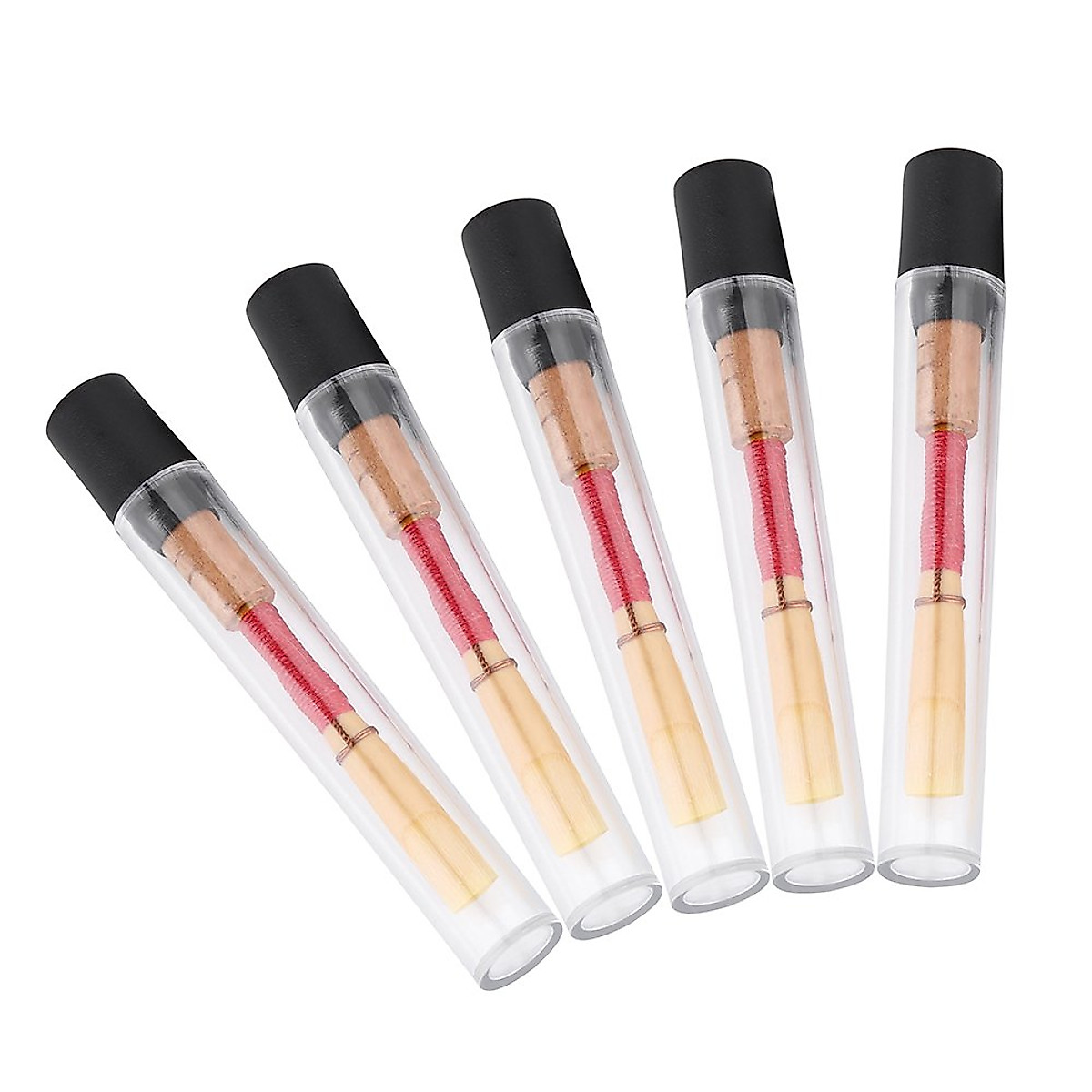 Oboe Reeds, 5 Pcs Medium Soft Oboe Reed Musical Instrument Part with Plastic Tube For Instrument Amateur