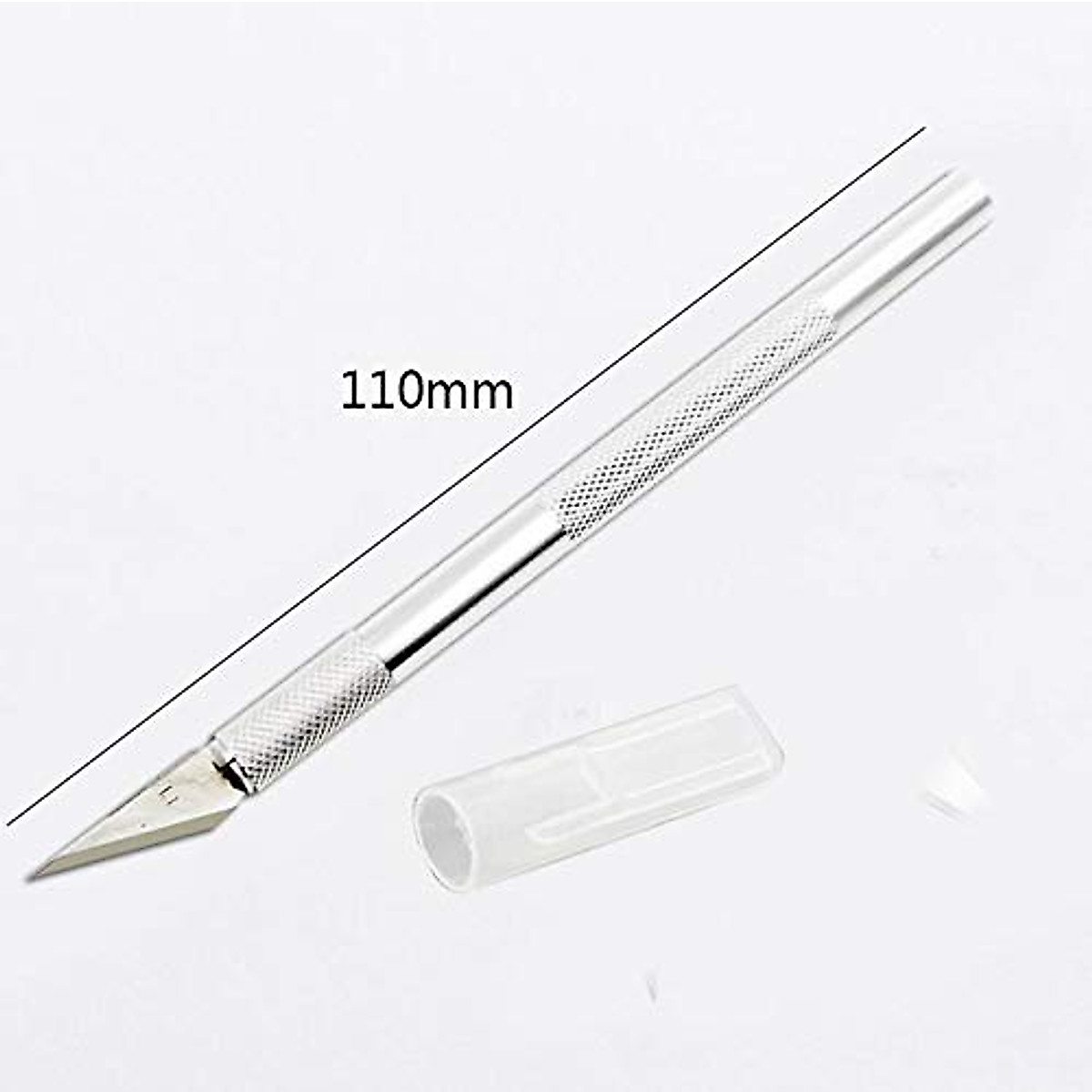 WOIWO 2PCS Aluminum Handle Metal Carving Knife Mobile Phone Film Carving Pen Knife Art Knife Paper Cutting Knife Manual Model Knife