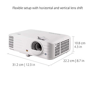 ViewSonic PX701-4K 4K UHD 3200 Lumens 240Hz 4.2ms Home Theater Projector with HDR, Auto Keystone, Dual HDMI, Sports and Netflix Streaming with Dongle on up to 300" Screen