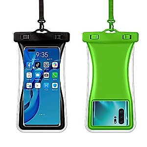 NIUTRIP Universal Waterproof Phone Case, Cellphone Pouch, IPX8 Floatble Dry Bag Compatible for iPhone 13 12 11 Pro Max XS Max XR X 8 7 6 SE S, Galaxy S22 Ultra S21 S20 S10, Up to 7.0", 2Pack