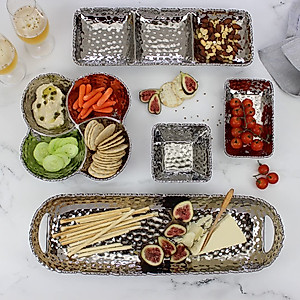 Pampa Bay CER-2733 Small Square Snack Bowl, 5-inch Square, Porcelain