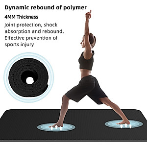 Large Exercise Mat 96" x 32",Exercise Equipment Mat,Treadmill Mat, Exercise Bike Mat, Workout Mats for Home Gym Flooring Rubber Mat Large Yoga Mat Cardio Mat for Weightlifting, Jump Rope,Fitness