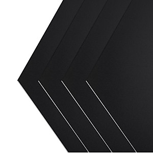 LOYORTY 4PCS 12 x 6 x 1/25 (0.04”) Inch Anodized Aluminum Sheet, Black Aluminum Engraving Blanks, 1MM Thin Metal Plates for Laser Engraving, Crafting, DIY, House Decoration