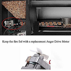 Replacement Auger Motor, Compatible with Traeger/Pit Boss Wood Pellet Grills, 1.6 RPM Durable Pellet Feed Drive Motor Replacement Parts, Easy to Install