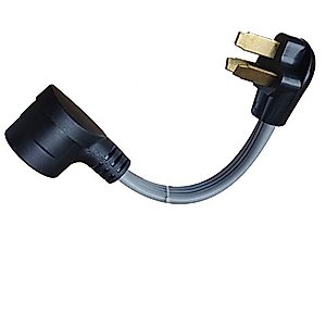 iMeshbean® Heavy Duty Welder Extension Power Cord 220 Volt 50 Amp 8/3 MIG TIG Plasma USA (10-50P to 6-50R Adapter)
