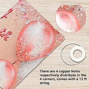 Happy 50th Birthday Rose Gold Banner Cheers to 50 Years Old Backdrop Confetti Balloons Theme Decor Decorations for Women 50 Years Old Pink Birthday Party Supplies Bday Background Favors Gift Glitter