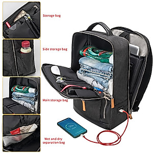 NOBLEMAN Business Smart Backpack Waterproof Laptop Backpack Travel Durable Daypack (black)