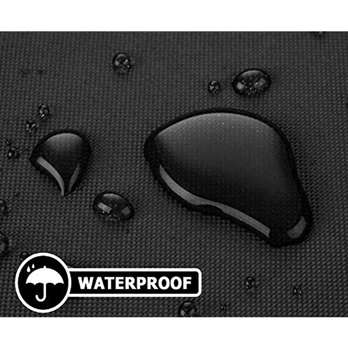 KISEER Fire Pit Cover Heavy Duty Waterproof Round Fire Pit Bowl Cover with Thick PVC Coating Drawstring, 38 Inch, Black