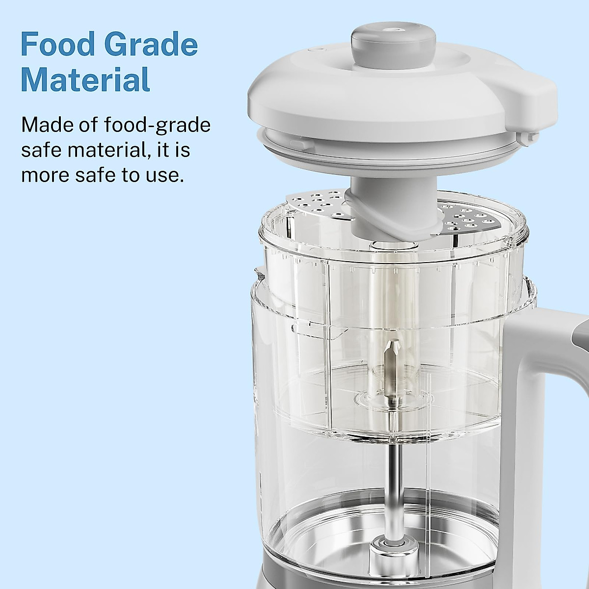 Ollygrin Baby Food Maker Steamer and Blender Baby Food Processor Puree Machine Baby Steamer Blender Food Processor One Step Baby Food Maker Chopper Grinder Auto Cooking Grinding Touch Screen White