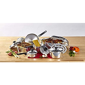 IMUSA USA Heavy Duty 13-Piece Cast Aluminum Cajun Cookware Set, Silver
