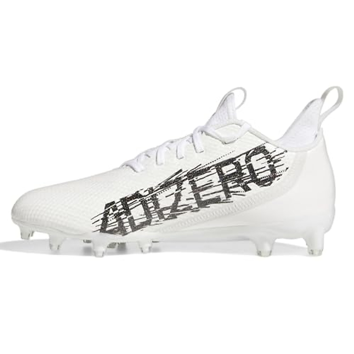 adidas Men's Adizero Scorch Football Shoe, White/Black/White, 10.5