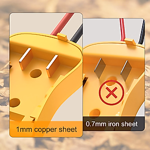 RVBOATPAT 2PCS 20V Battery Adapter for Dewalt Power Wheel Battery Adapter Battery Converter Kit 12 AWG Wire with Fuses and Connectors for Robotic RC Car Toy