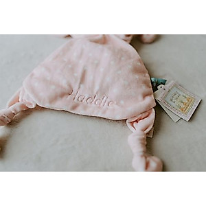 Bunnies By The Bay "Blossom" Knotty Friend Baby Stuffed Animal Blanket - Plush Baby Lovey - Best Friend Blanket - 10” Multicolour