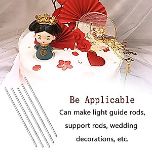 yeenelwboo 12 Pcs Clear Plastic Sticks Acrylic Dowel Rods Round Rod Transparent Acrylic Round Rod Solid Rod for DIY Projects