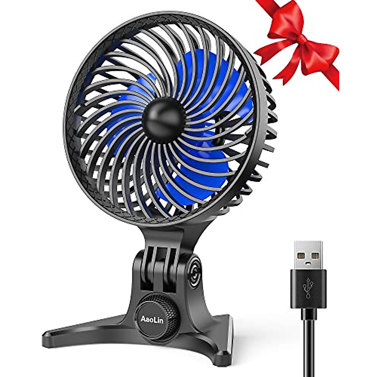 USB tabletop fan portable desktop mini fan foldable usb plug-in small fan multi-speed shift personal fan mute desktop fan office adjustable angle high wind power can be plugged into the computer fan