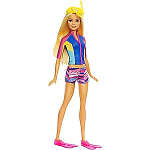 Barbie Doll with Color-Change Top, Puppy Squirt Toy and Dolphin with Sounds