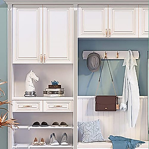 Cielo Meraviglioso Multifunctional Shelf Storage Rack - Tension Shelf, Expandable Shelf, Adjustable Shelves for Closet/Camper, Expandable Closet Tension Shelf Rod