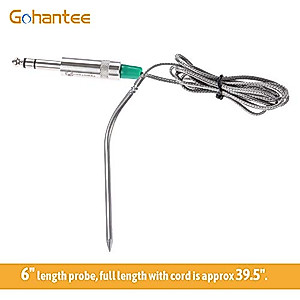 High-Temperature Meat Temperature Probe Replacement for Green Mountain Grill/GMG Pellet Grills, Compatible with Jim Bowie Daniel Boone Choice, Davy Crockett Grills GMGP-1035/GMGP40