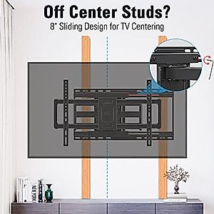 Mounting Dream TV Wall Mount with Sliding Design for Most 42-86" TV, Full Motion TV Mount with Swivel Articulating Dual Arms, Easy for TV Centering, Max VESA 600x400mm, 132 lbs, MD2198