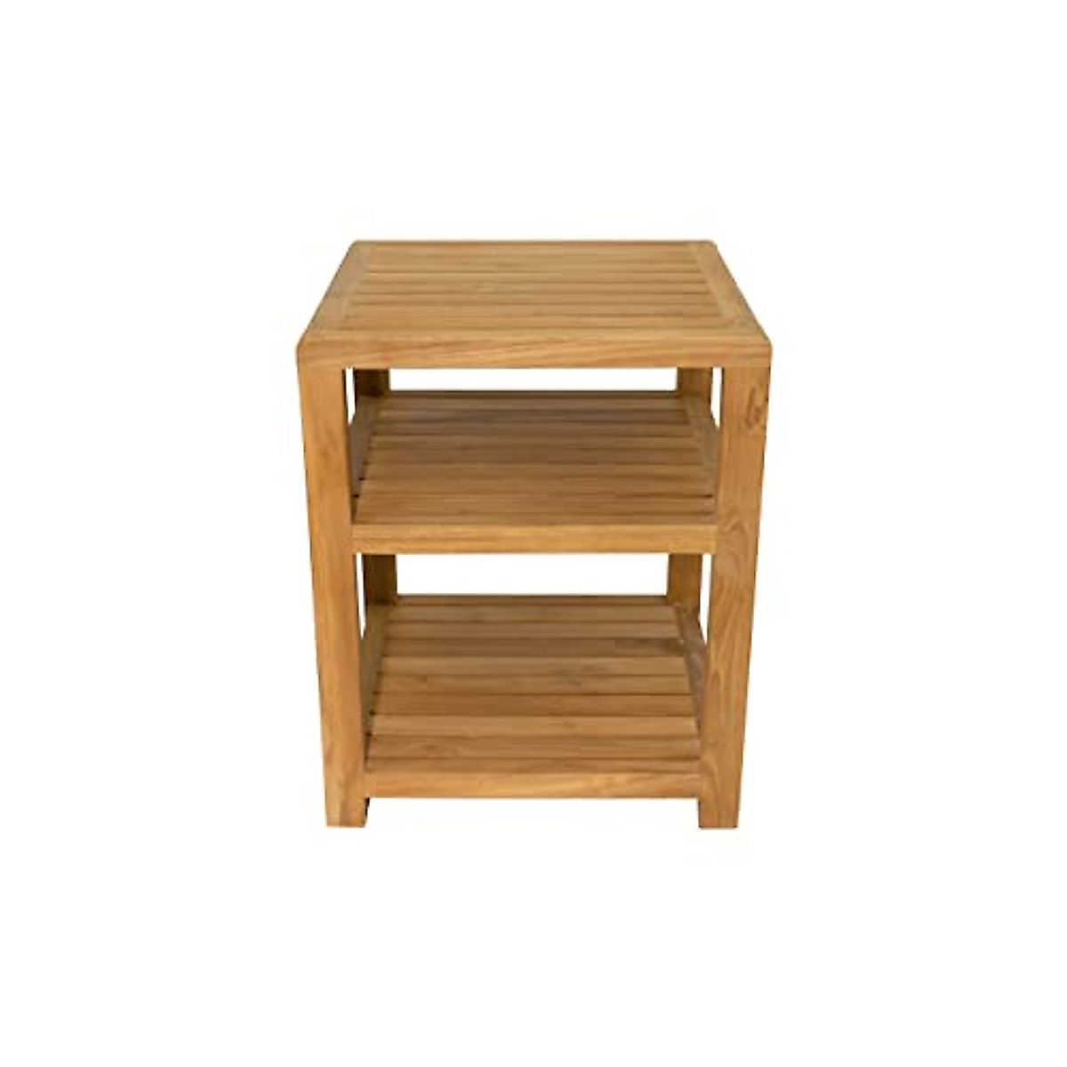 Nordic Style Natural Teak Spa/Bathroom - Under Sink Storage Bench - 14"