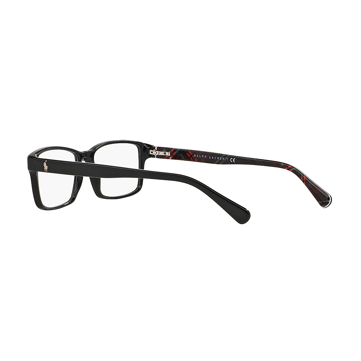Polo Ralph Lauren Men's PH2123 Rectangular Prescription Eyewear Frames, Shiny Black/Demo Lens, 56 mm