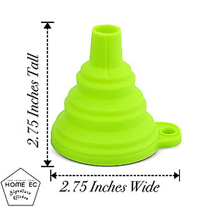 Home EC Kitchen Funnel, 2 Pack Collapsible Funnels for Filling Bottles, funnels for Kitchen use, Small Funnel for Filling Small Bottles, Funnels for Automotive use, Canning Funnel - Mushroom Funnel