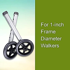 McKesson Universal Walker Wheels, Adjustable, 5 in Caster Wheels, 1 Pair