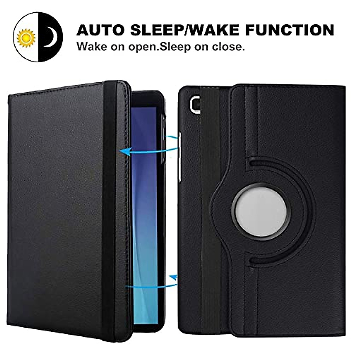 Case for Samsung Galaxy Tab S5e 10.5 inch 2019 (SM-T720 T725 T727) - 360 Degree Rotating Stand Case Full Protective Smart Cover,Bonus Stylus Pen,Screen Film (Black)