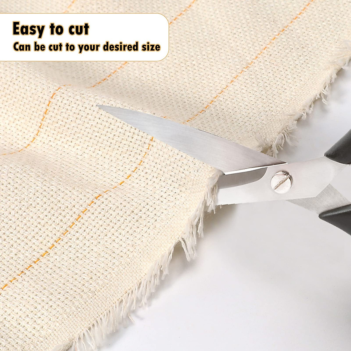 85" x 85" Primary Tufting Cloth with Marked Lines,Monk Cloth Fabric for Punch Needle,Large Overlocking Tufting Cloth,Burlap Tufting Cloth for DIY Rug-Punch Tufting Gun