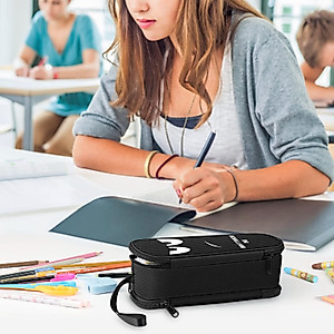 FINPAC Pencil Case, Large Capacity Pencil Box, Pen Pouch Stationery Storage Organizer for Women Men Senior, Pen Bag Office Supply, Don't touch