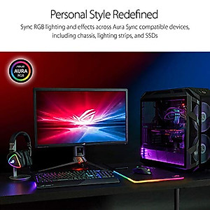 ASUS ROG Balteus Qi Vertical Gaming Mouse Pad with Wireless Qi Charging Zone, Hard Micro-Textured Gaming Surface, USB Pass-Through, Aura Sync RGB Lighting and Non-Slip Base (12.6” X 14.6”)