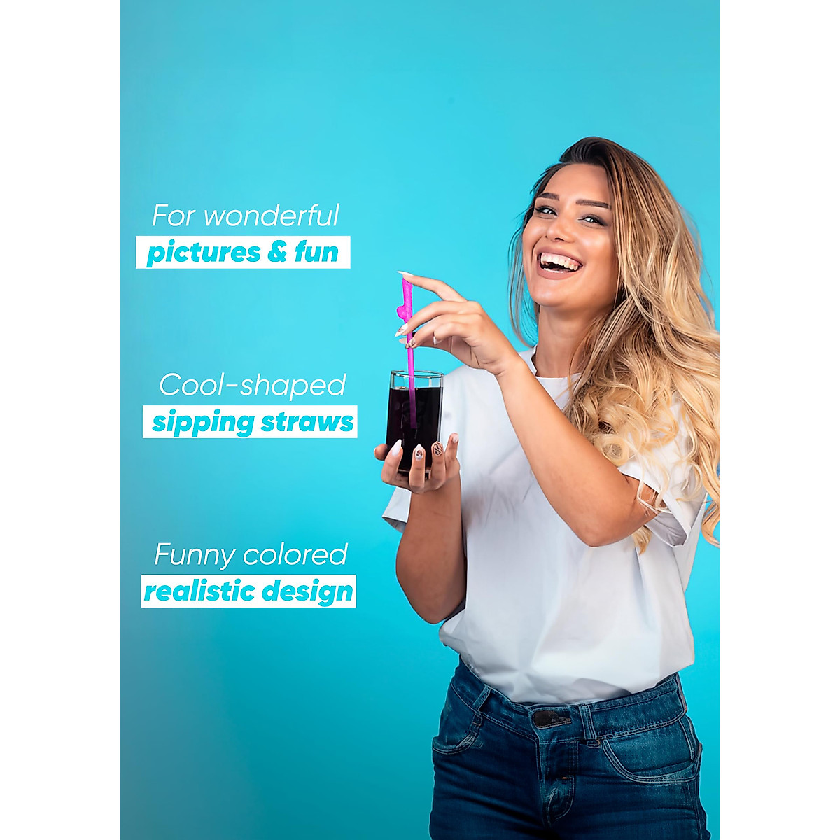 Penis Straws Party 12 pcs Pack, Willy Penis Decorations Bachelorette Party Straws Naughty Bridal Drinking Games, Funny Drinking Straws, Crazy Straws Bride