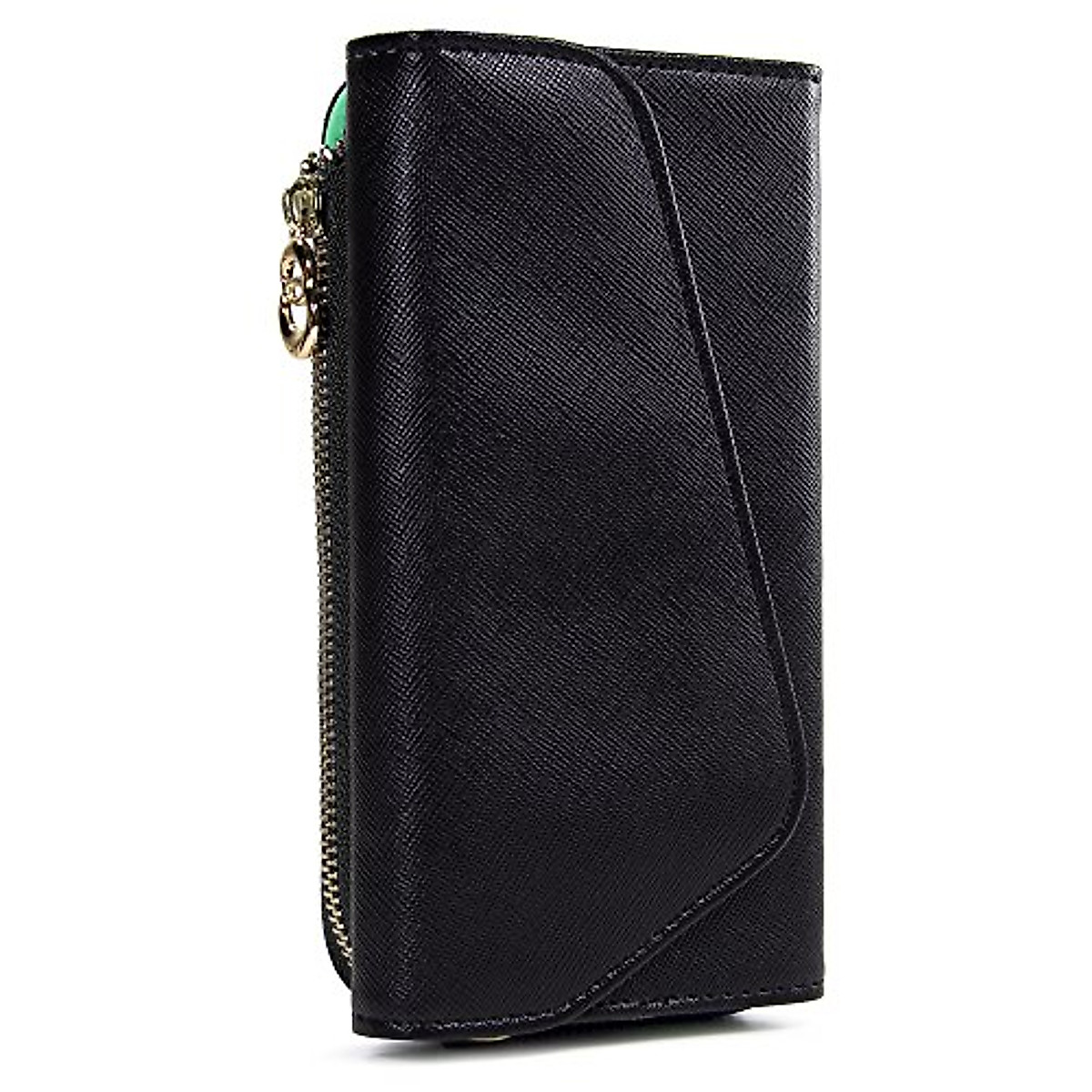 Kroo Clutch Wallet with Wristlet and Crossbody Strap for Smartphones or Phablets up to 5.7 Inch - Carrying Case - Frustration-Free Packaging - Green