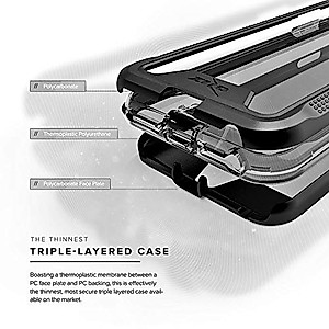 Zizo ION Series for iPhone 8 Plus Case Military Grade Drop Tested with Tempered Glass Screen Protector iPhone 7 Plus 6s Plus Black Smoke