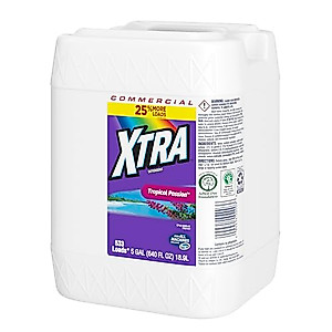 Xtra 94514-00290 Liquid Laundry Detergent Tropical Passion, 640 oz., 5 Gallon Pail
