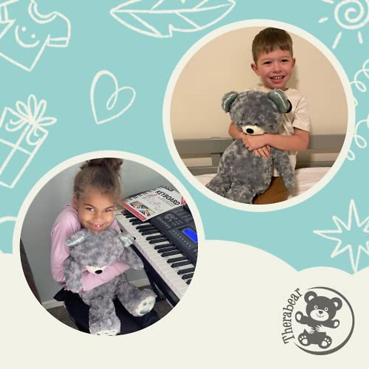 THERABEAR | Talking, Teaching, Multi-Sensory Therapeutic Teddy Bear, Comfortable Huggable Toy for Children of All Ages, Stuffed Animal Companion for Emotion Regulation