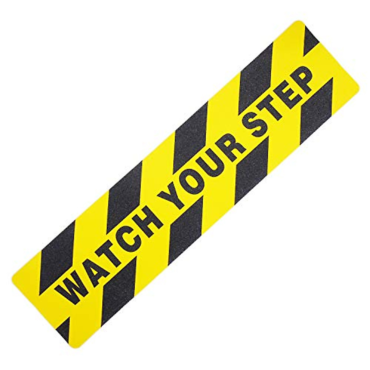 5 Pieces Watch Your Step Warning Sticker Adhesive Tape Anti Slip Abrasive Tape for Workplace Safety Wet Floor Caution, 6 by 24 Inches