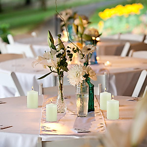 12 Pack 2x3 Hand Poured White Dripless Pillar Candles, Ivory, Soy Candles, Non-Toxic, Unscented, Smokeless, Long Burning, Emergency, for Home Decor, Dining Table, Party, Romantic Mood Lighting