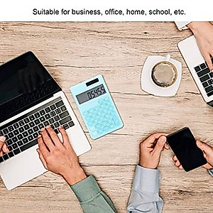 Candy Coloured Calculator with 8 Digit LCD Display, Large Keys Designed for Fast Response, Hand Held Pocket Calculator for Business, Office, Home, Basic Budget, School (Peacock Blue)
